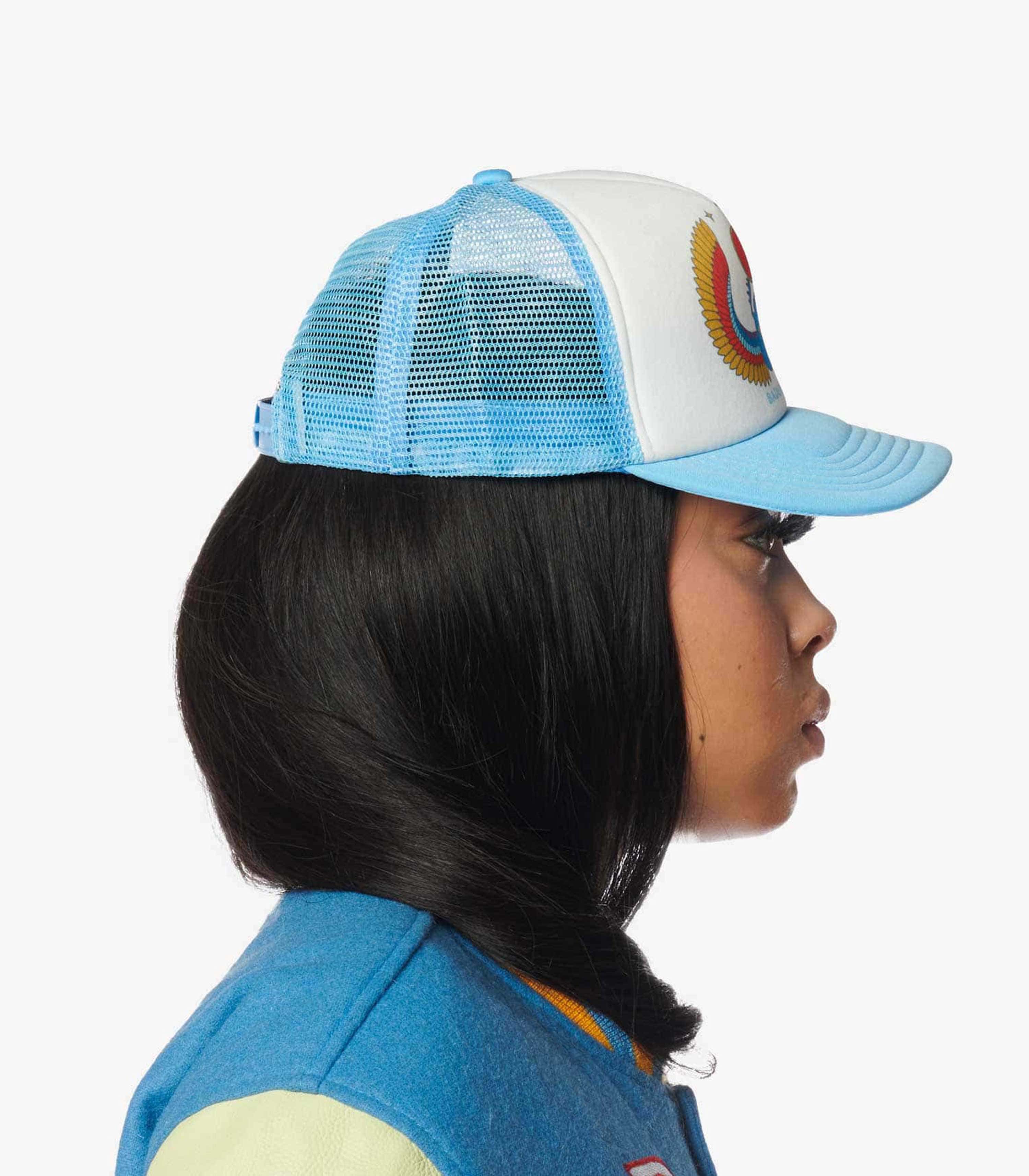 BADU x SUPA Winged Scarab Trucker Caps - Sky Blue – Badu World Market