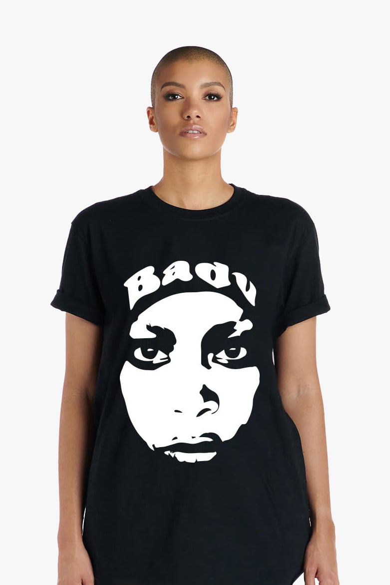 Badu Hooded Face Tee - Black – Badu World Market